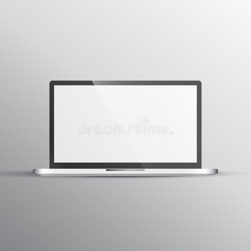 Realistic Computer Mockup Template Stock Vector - Illustration of ...