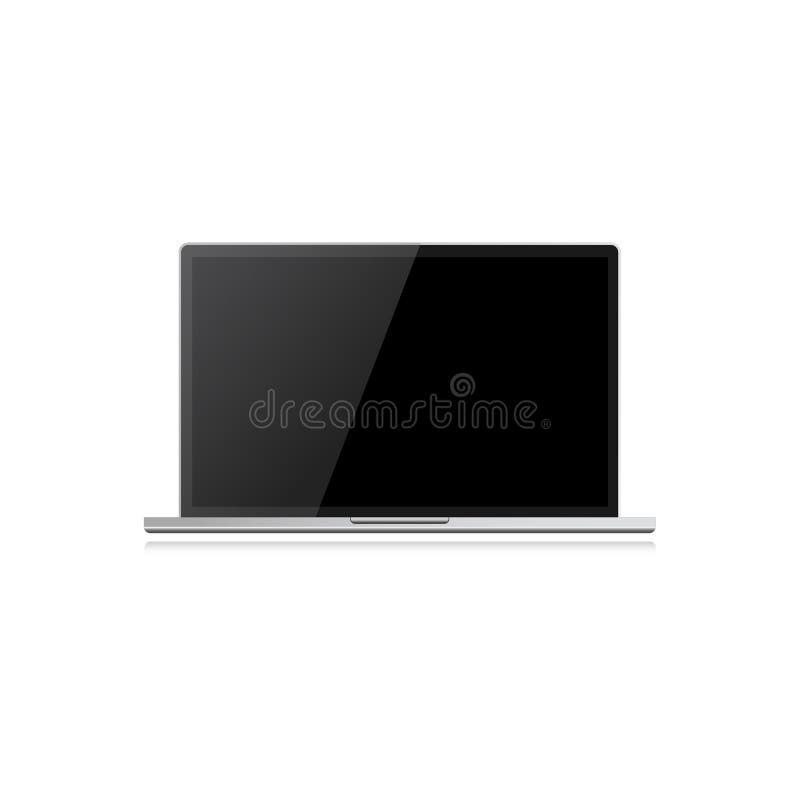 Laptop Icon Black on White Background. Vector EPS10 Stock Illustration ...