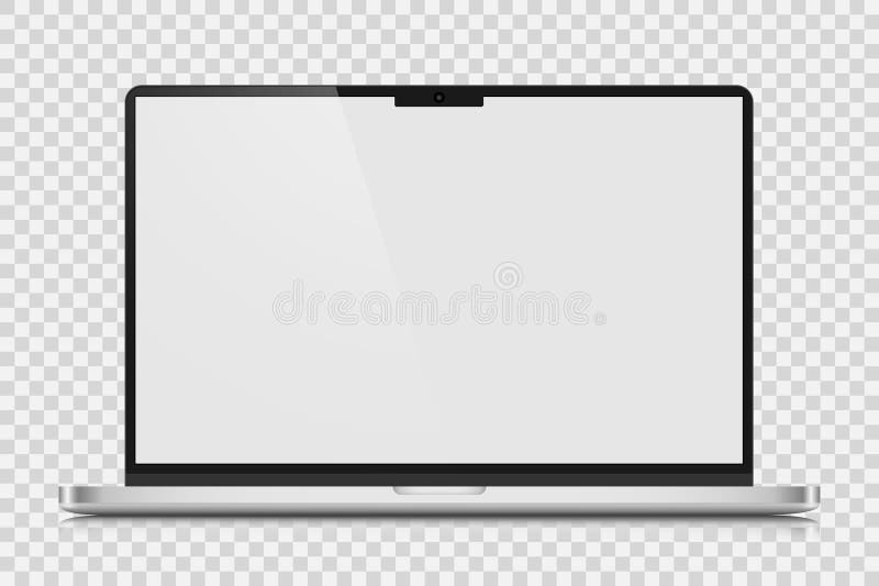 Realistic Laptop Layout with a Dark Silver Case. a Laptop with an Empty ...