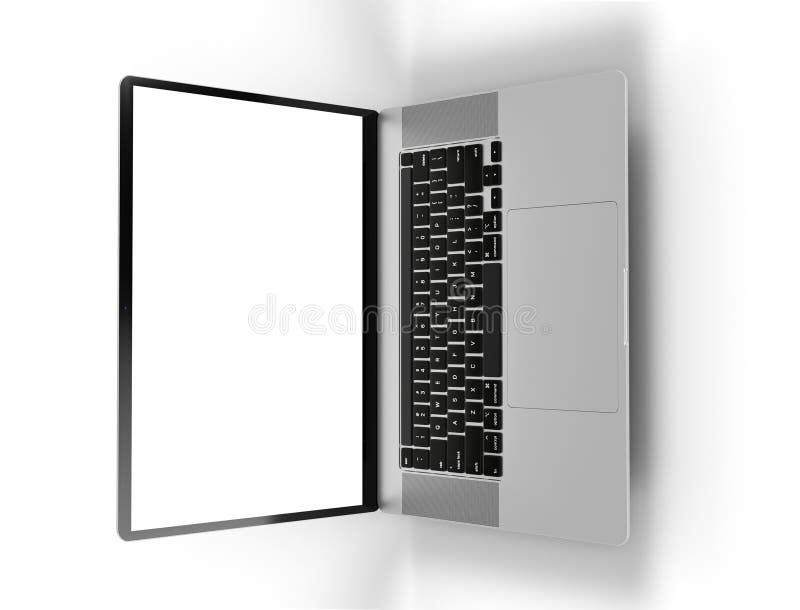 Realistic Laptop - Notebook Mockup, with Empty Screen for You Design ...
