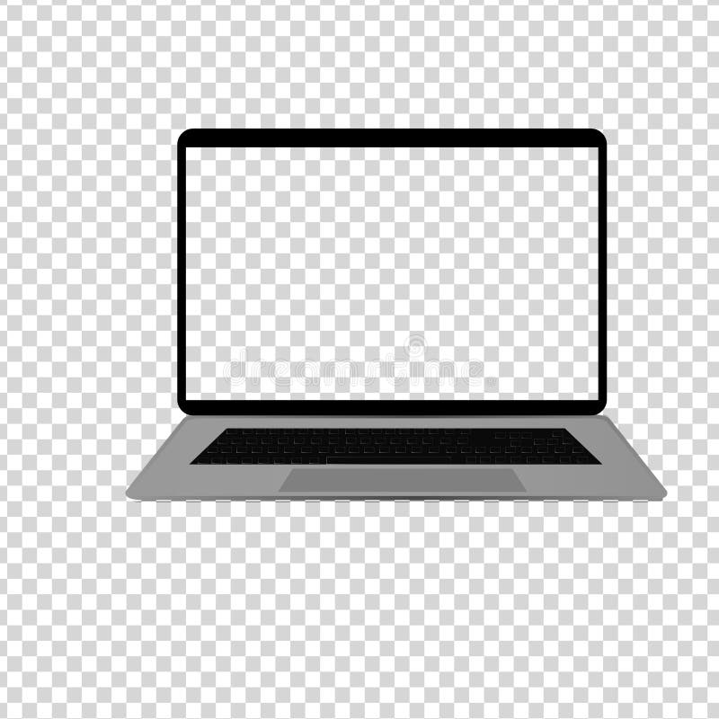 Realistic Laptop with Transparent and Blank Screen for You Design ...