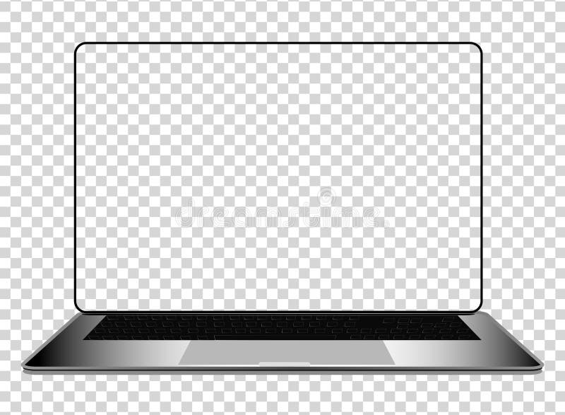 Realistic Laptop with Transparent and Blank Screen for You Design ...
