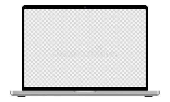Realistic Laptop with Transparent Screen Stock Vector - Illustration of ...