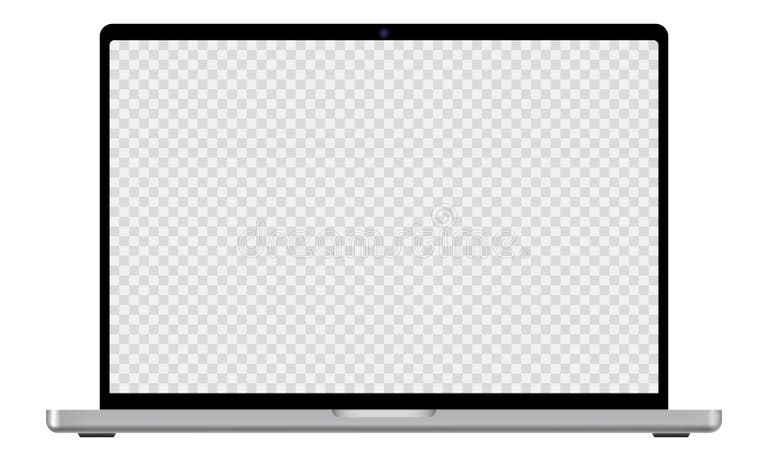 Realistic Laptop with Transparent Screen Stock Vector - Illustration of ...