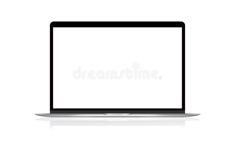 Realistic Laptop Vector Illustration with a Blank Screen Stock Vector ...