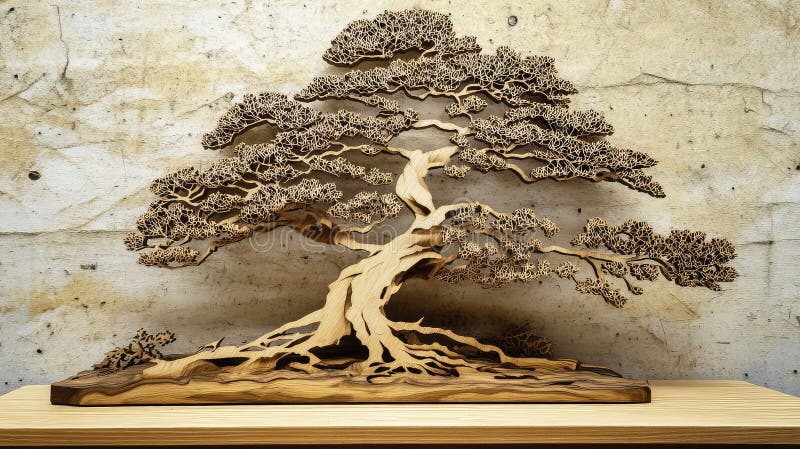 Realistic laser cut tree stock photo. Image of machine - 393682672