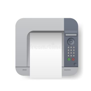Printer Top View Realistic Stock Illustrations – 18 Printer Top View ...