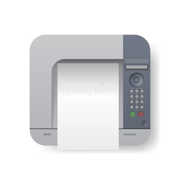 Realistic Laser Printer Top View Stock Illustration - Illustration of ...