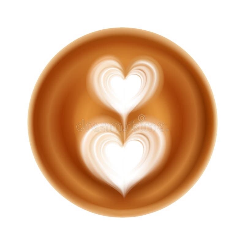 Realistic Latte Art stock vector. Illustration of concept - 265231721