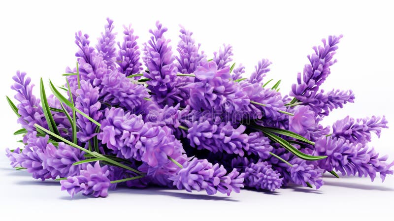 Realistic Lavender 3d Model with Uhd Flower Textures Stock Illustration ...