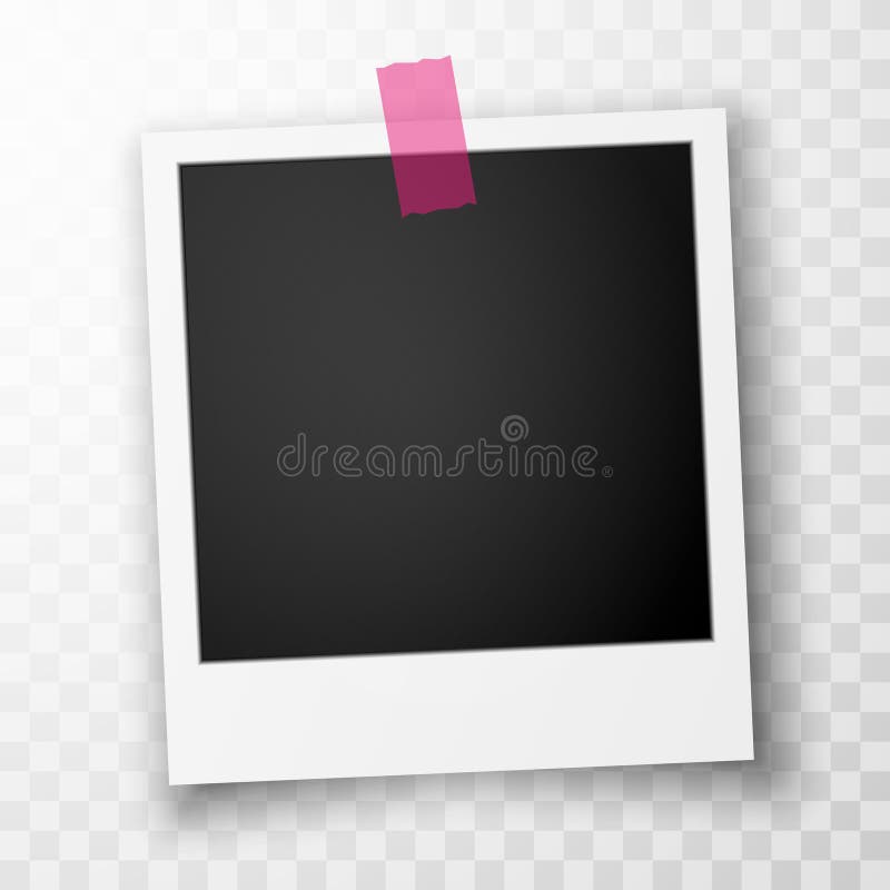 Realistic Layout of Polaroid Photo Frame on Transparent Background ...