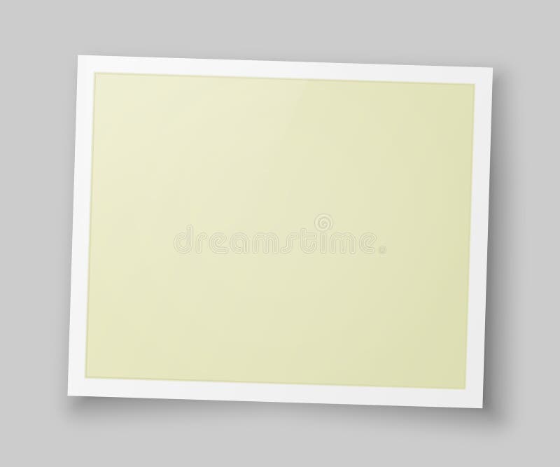Realistic Layout of a Polaroid Photo Frame with a Yellow Insert on a ...