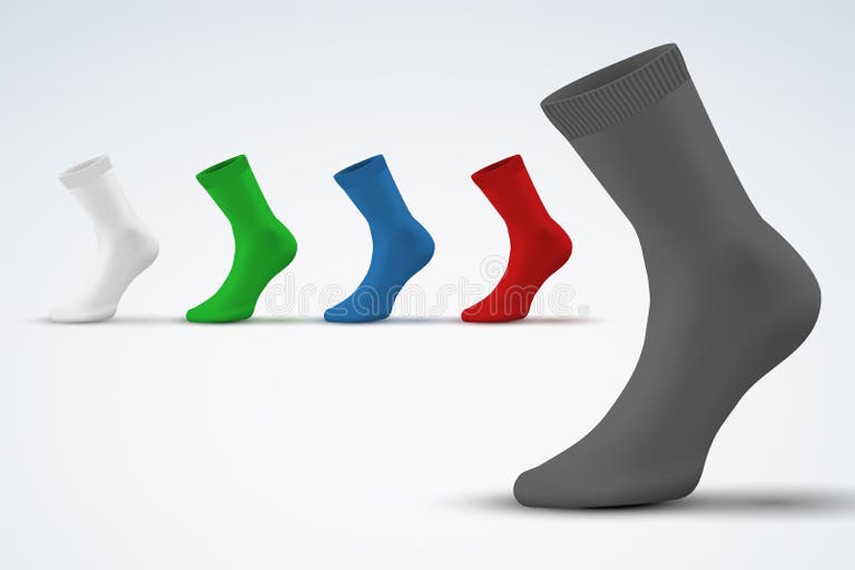 Realistic Layout of Socks. a Simple Example Stock Vector - Illustration ...