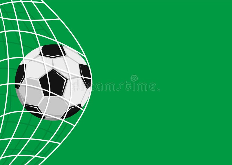 Realistic Leather Soccer Ball in the Net. Vector Illustration Stock ...
