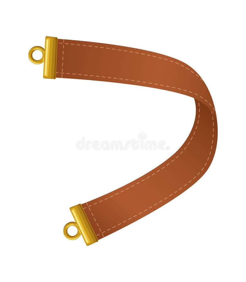Realistic Leather Strap stock vector. Illustration of fashion - 257242924