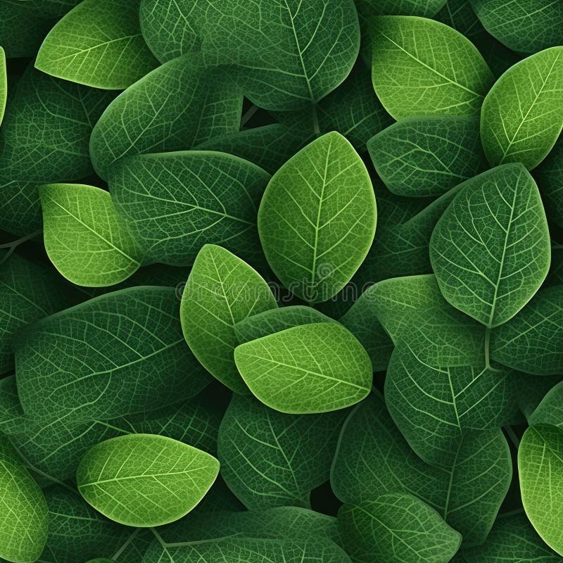 Realistic Leaves Texture Background Stock Illustration - Illustration ...