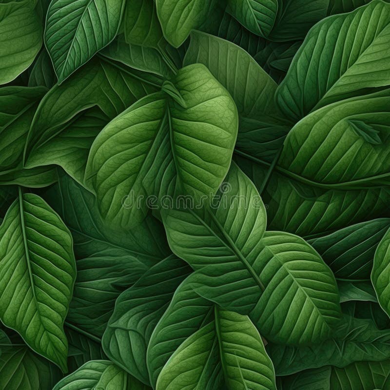 Realistic Leaves Texture Background Stock Illustration - Illustration ...
