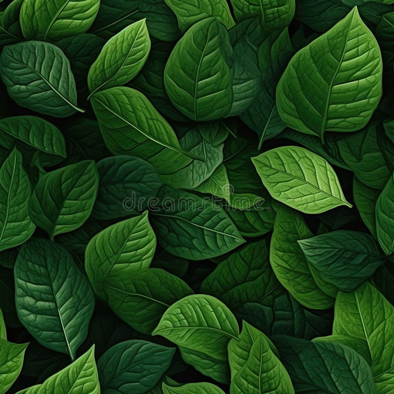 Realistic Leaves Texture Background Stock Illustration - Illustration ...