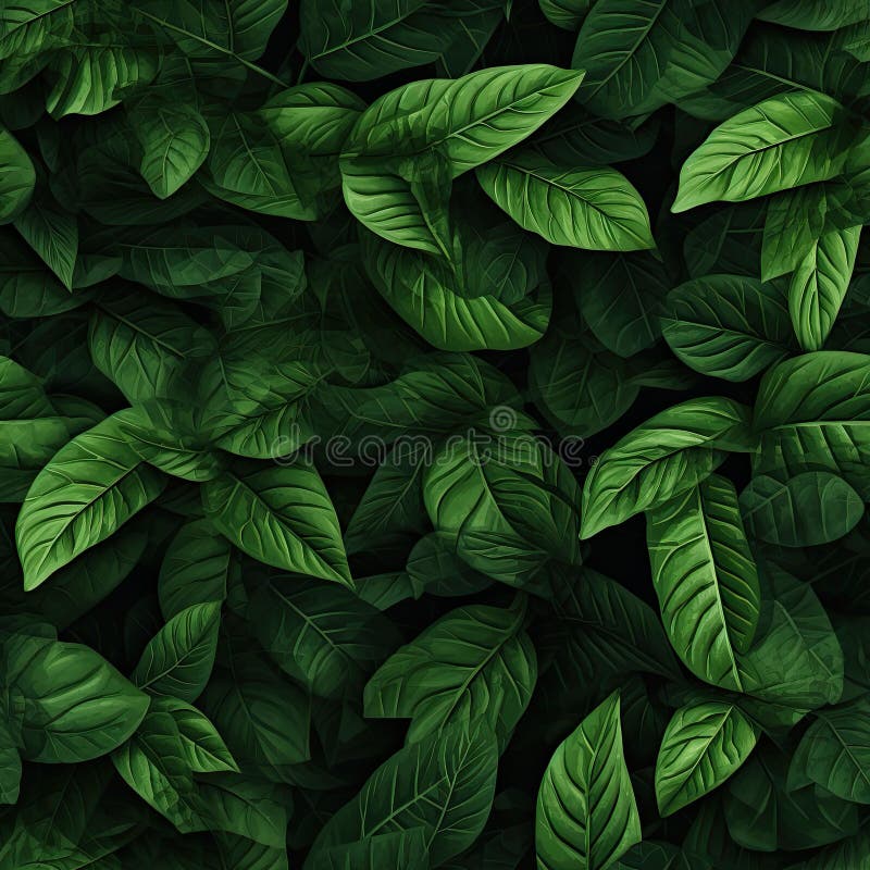 Realistic Leaves Texture Background Stock Illustration - Illustration ...