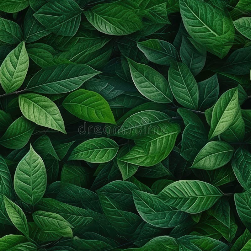 Realistic Leaves Texture Background Stock Illustration - Illustration ...
