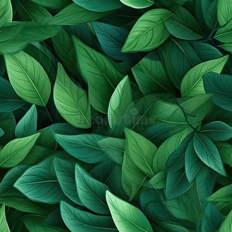 Realistic Leaves Texture Background Stock Illustration - Illustration ...