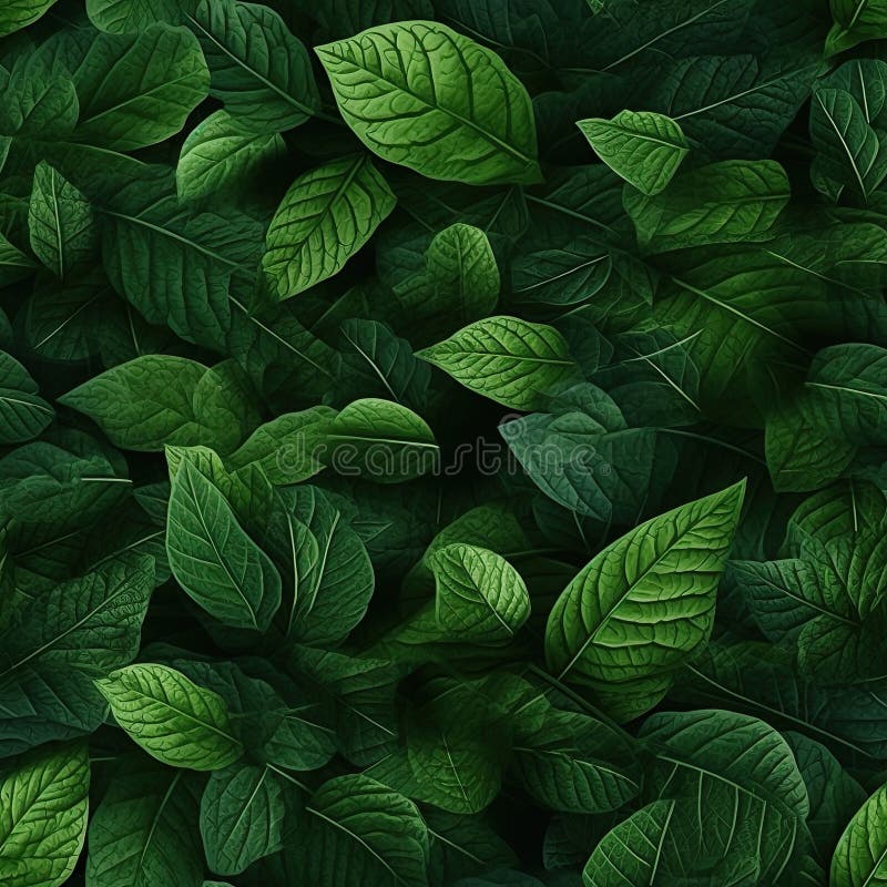 Realistic Leaves Texture Background Stock Illustration - Illustration ...