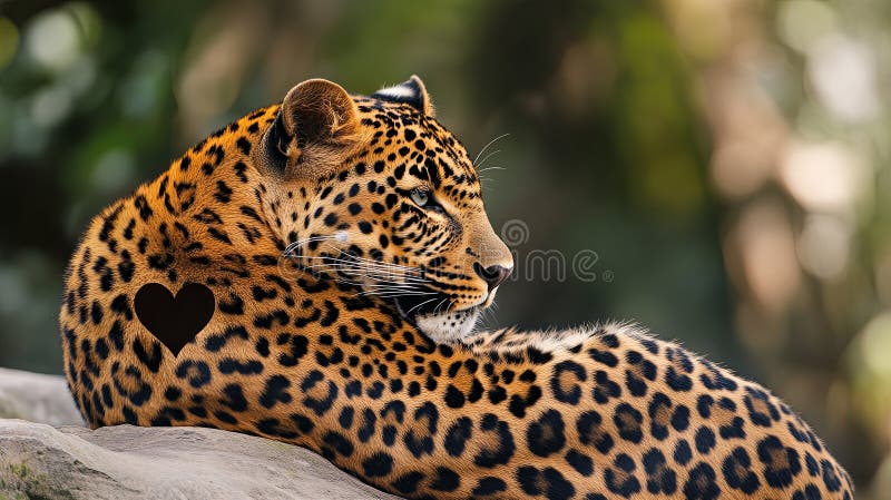 A Realistic Leopard with Its Usual Black Spots Replaced by Quality ...