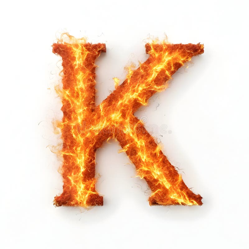 K Fire Letter Stock Illustrations – 345 K Fire Letter Stock ...
