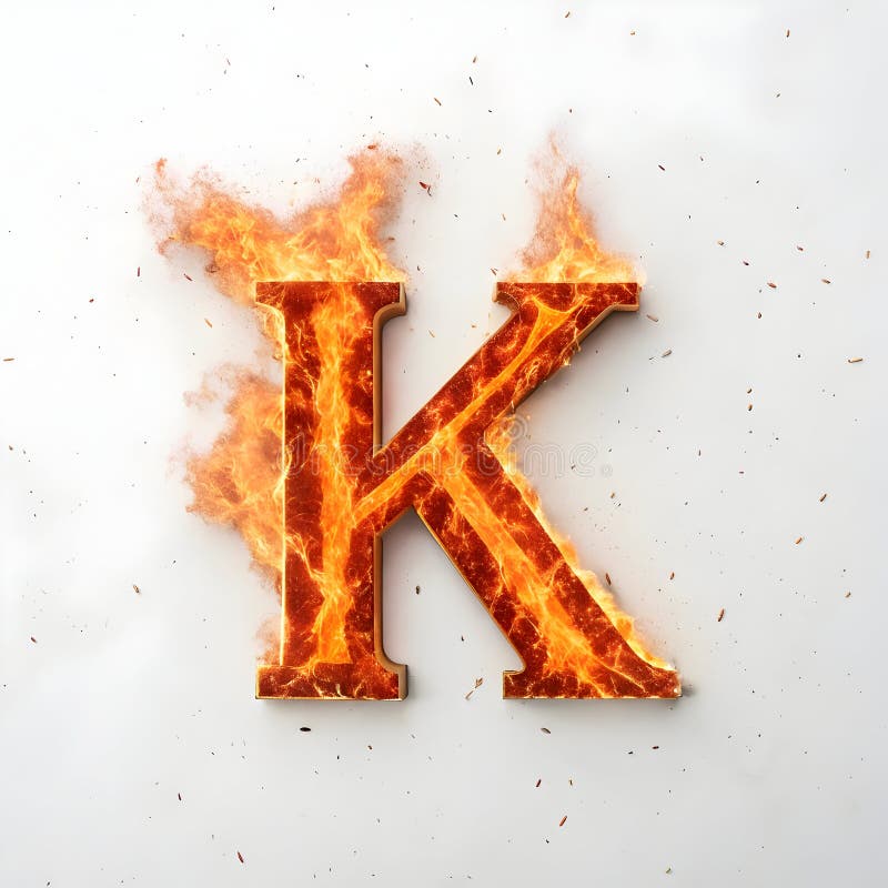 K Fire Letter Stock Illustrations – 345 K Fire Letter Stock ...