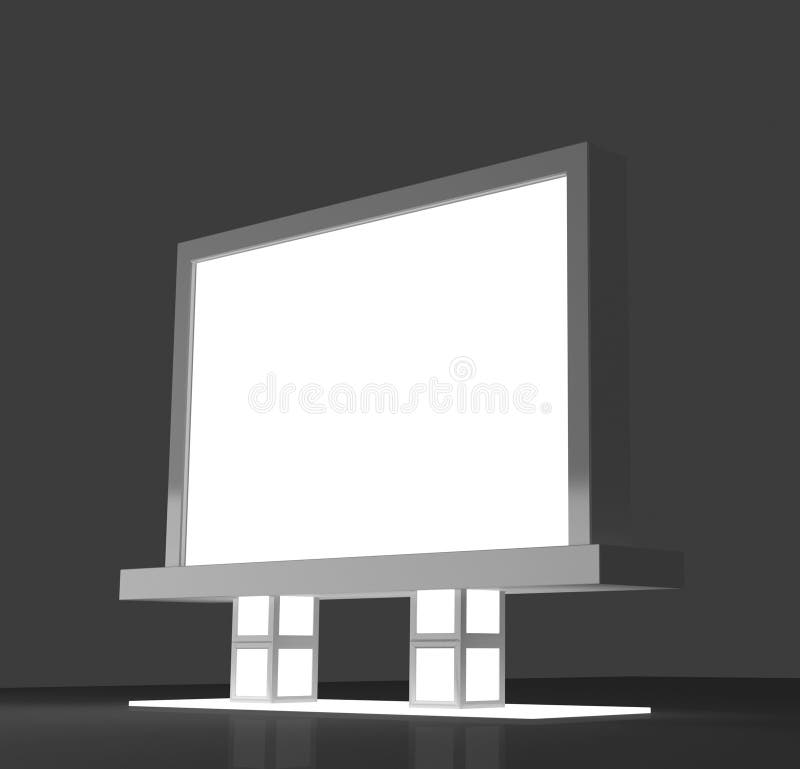Realistic Light Box Template Design Stock Illustration - Illustration ...