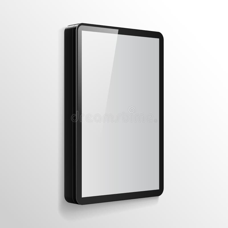 Realistic Light Box Template on White Background Stock Vector ...