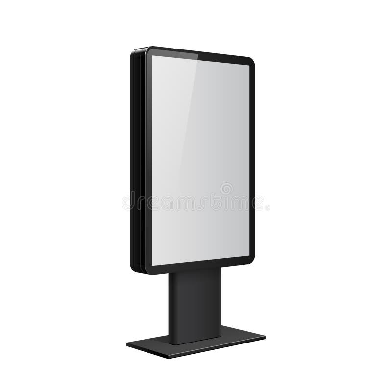 Realistic Light Box Template on White Background Stock Vector ...