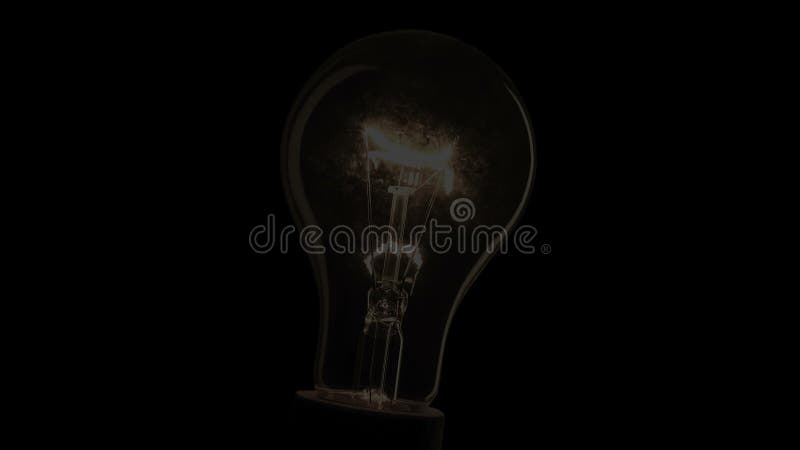 Realistic Light Bulb Blinking on Black Background. Stock Footage ...