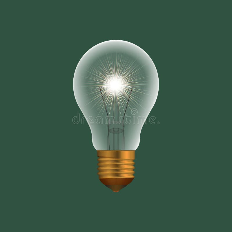 Realistic light bulb. stock vector. Illustration of close - 65187873