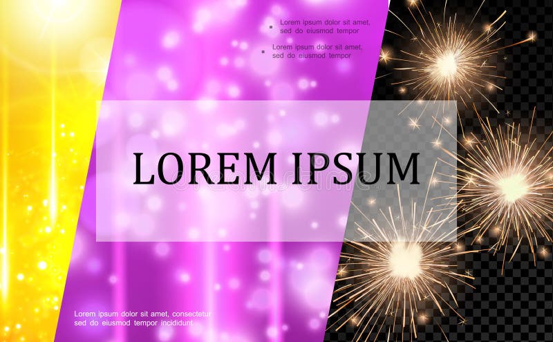 Realistic Light Effects Template Stock Vector - Illustration of purple ...