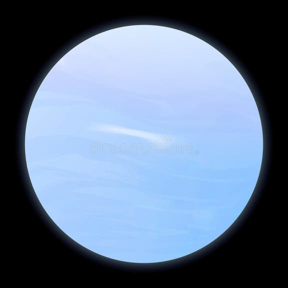 Realistic Light Neptune Planet Illustration Stock Vector - Illustration ...