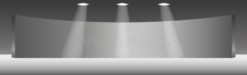 Realistic Light Studio with Spotlights Lighting - Vector Stock Vector ...