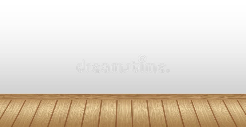 Realistic Light Wood Floor and White Wall, Background for Presentation ...