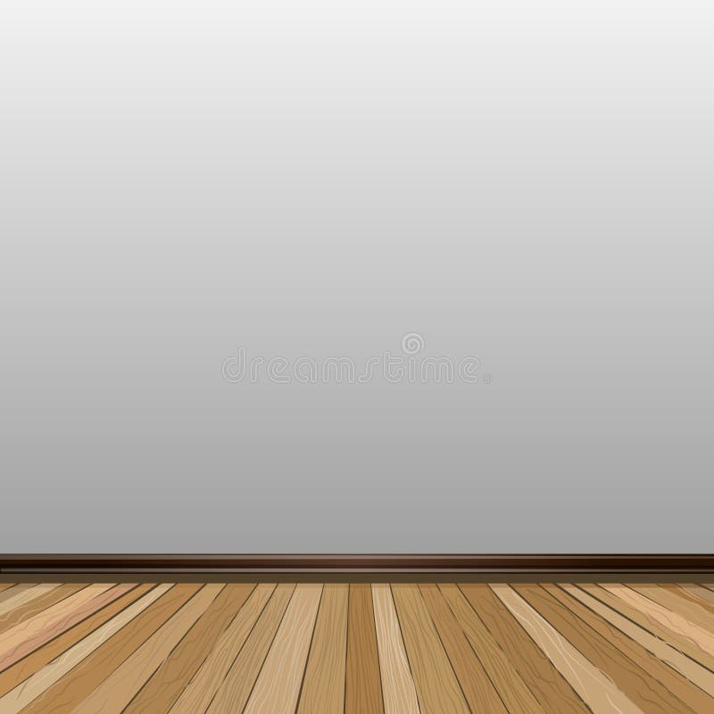 Realistic Light Wood Floor and White Wall, Background for Presentation ...