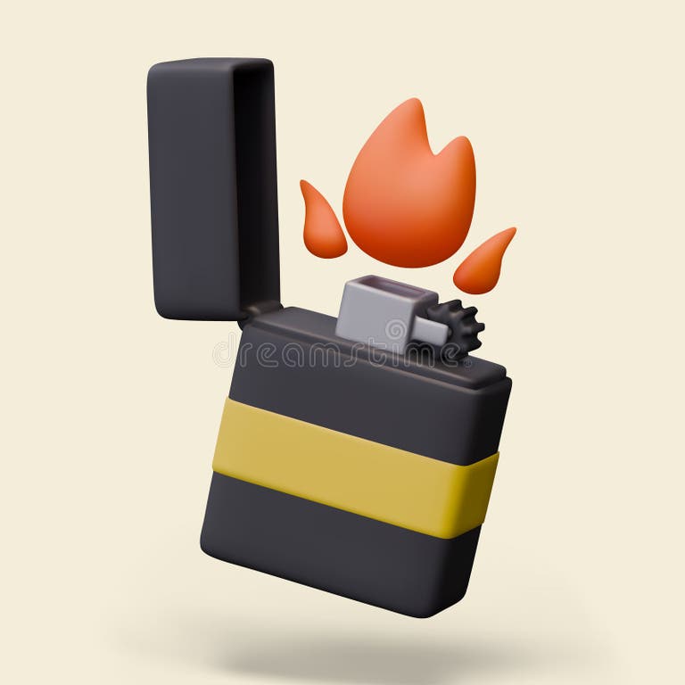 Realistic Lighter Closeup. Device for Starting Fire Stock Vector ...