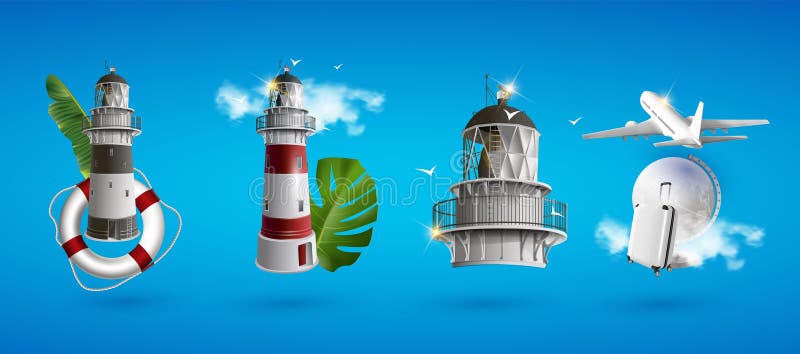 Realistic Lighthouse Drawing Stock Illustrations – 237 Realistic ...