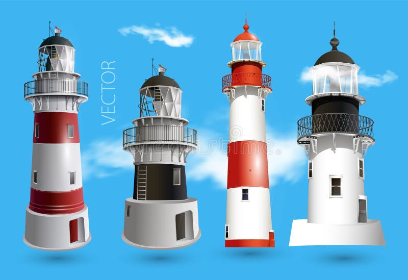 Realistic Lighthouse Drawing Stock Illustrations – 142 Realistic ...