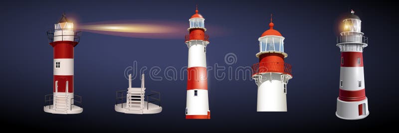 Realistic Lighthouse Drawing Stock Illustrations – 142 Realistic ...