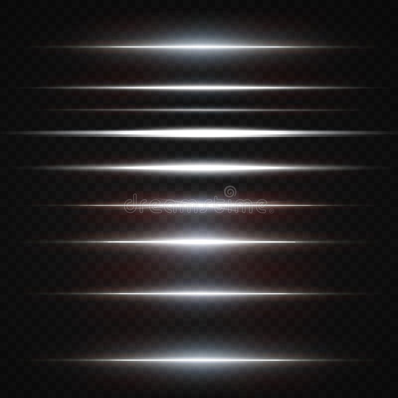 Realistic Lighting Effects. Horizontal Optical Lens Flare. Blue Shining ...