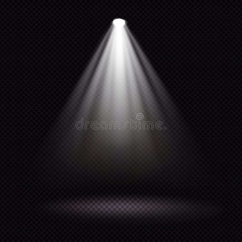 Realistic Lighting, Light Rays on a Dark Background - Vector Stock ...