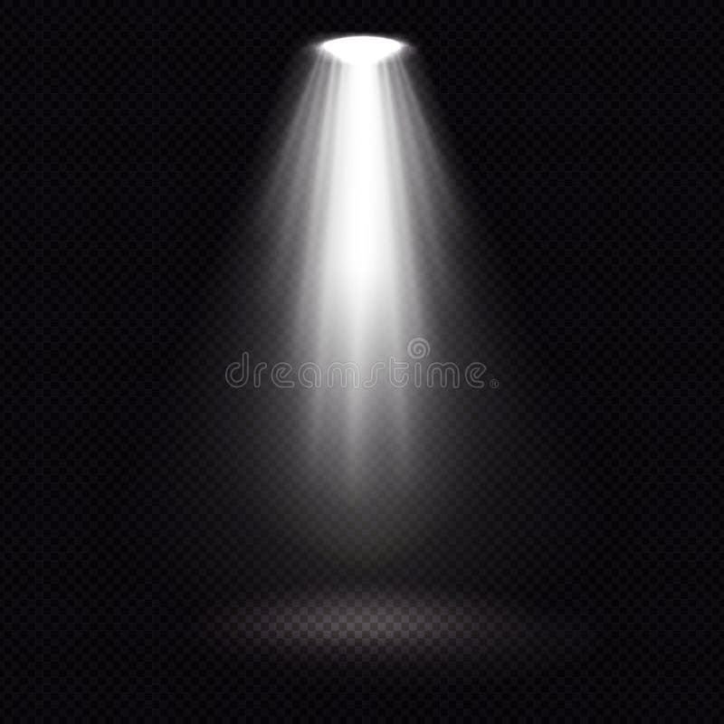Realistic Lighting, Light Rays on a Dark Background - Vector Stock ...