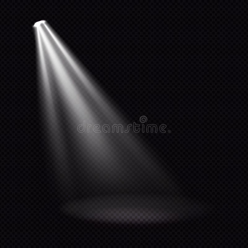 Realistic Lighting, Light Rays on a Dark Background - Vector Stock ...