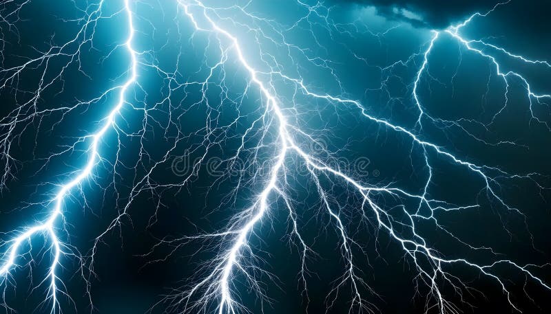 Realistic Lightning Effect Overlay – Isolated Electric Storm Bolt on ...