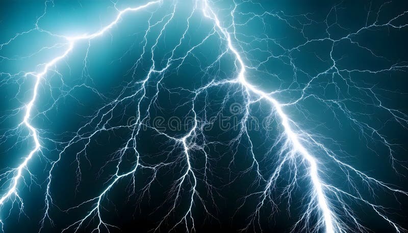 Realistic Lightning Effect Overlay – Isolated Electric Storm Bolt on ...