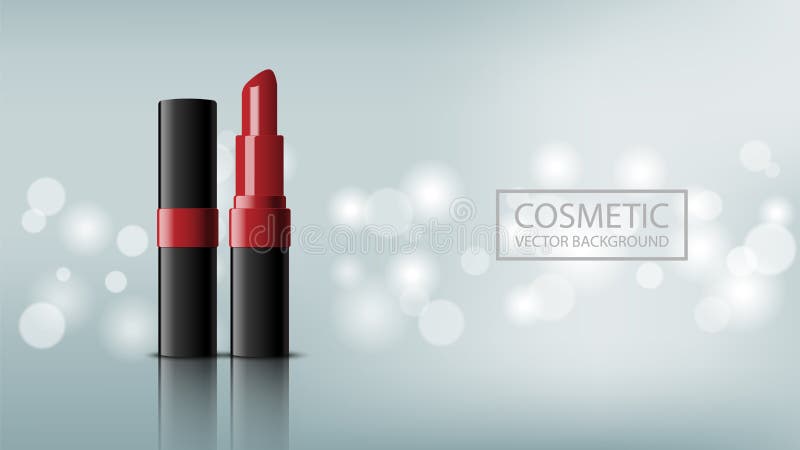 Realistic Lipstick, Cosmetic Background Design, Vector Stock Vector ...